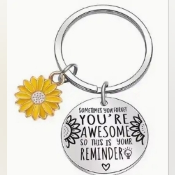 Accessories | Inspirational Positive Key Chain Sunflower Nwot | Poshmark